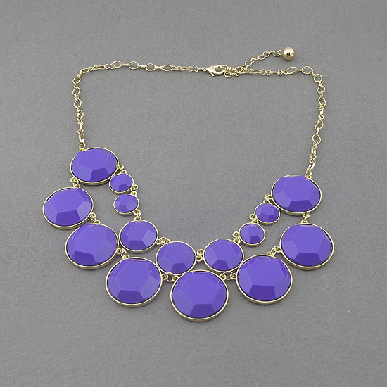 Purple Bubble Statement Necklace,holiday Party,birthday,bridesmaid Gift ...